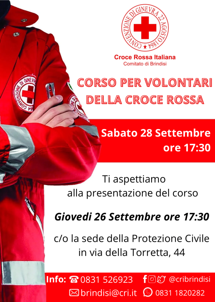 Aperte le iscrizioni per il Nuovo Corso di Formazione per Volontari della Croce Rossa Italiana ...